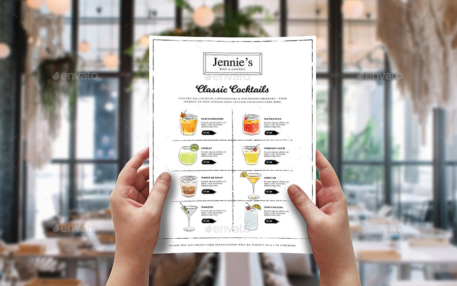 Cocktail Menu Templates 3, Print Templates | GraphicRiver