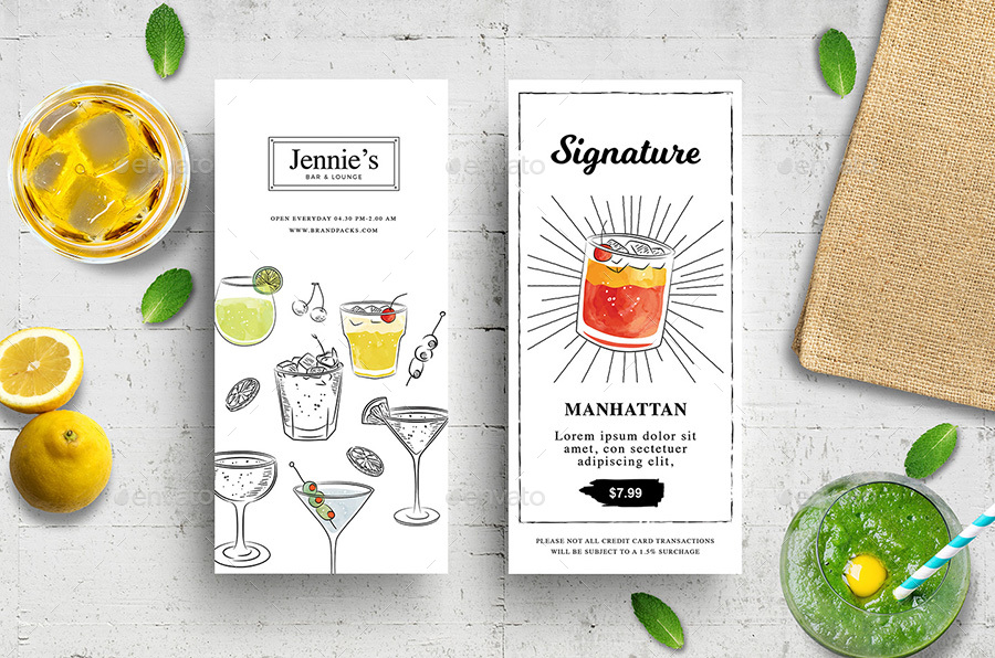 Cocktail Menu Templates 3, Print Templates | GraphicRiver