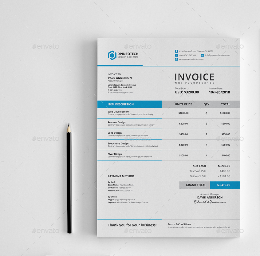 Invoice, Print Templates | GraphicRiver