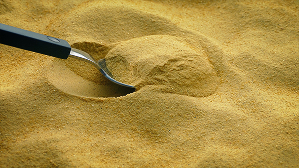 Spoon Scoops Up Food Powder, Stock Footage | VideoHive