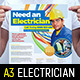 Electrician Poster Template, Print Templates | GraphicRiver