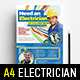 A4 Electrician Advertisement / Poster Template, Print Templates ...