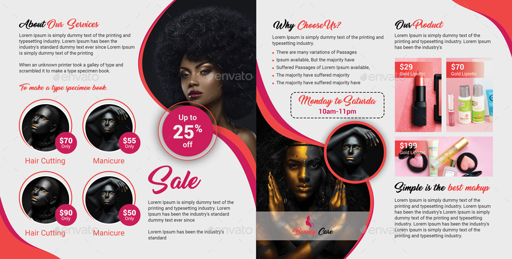 Beauty Brochure, Print Templates | GraphicRiver