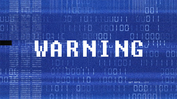 4K Glitch Digital Code - Warning, Motion Graphics | VideoHive