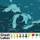 Map of Great Lakes, Vectors | GraphicRiver