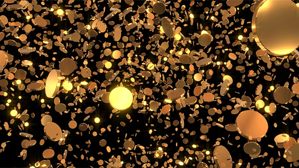 Gold Coins Loop Background, Motion Graphics | VideoHive