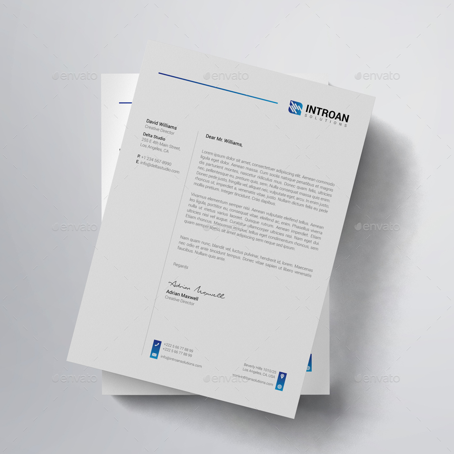 Clean Letterhead, Print Templates | GraphicRiver