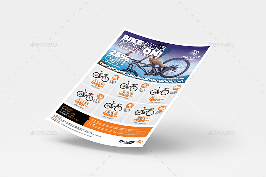 Cycling Shop Advertisement Template, Print Templates | GraphicRiver