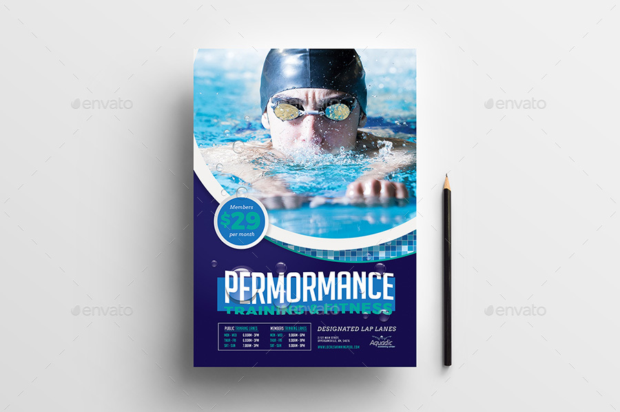 Swimming Pool Templates Pack, Print Templates | GraphicRiver