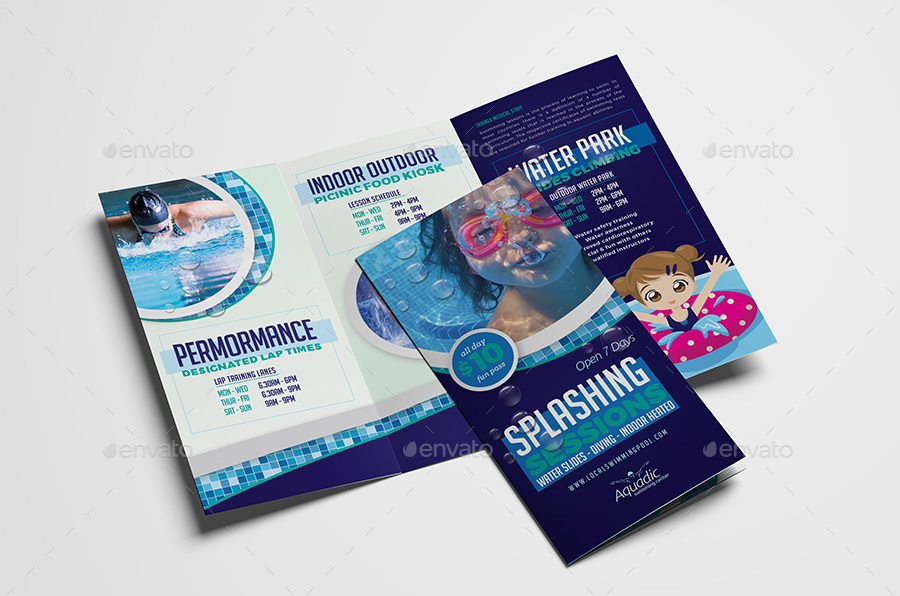Swimming Pool Templates Pack, Print Templates | GraphicRiver