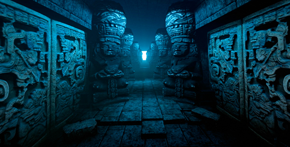 Pyramid Of The Incas With Carved Sculptures, Motion Graphics | VideoHive