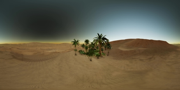 VR 360 Camera Moving Above Desert, Motion Graphics | VideoHive