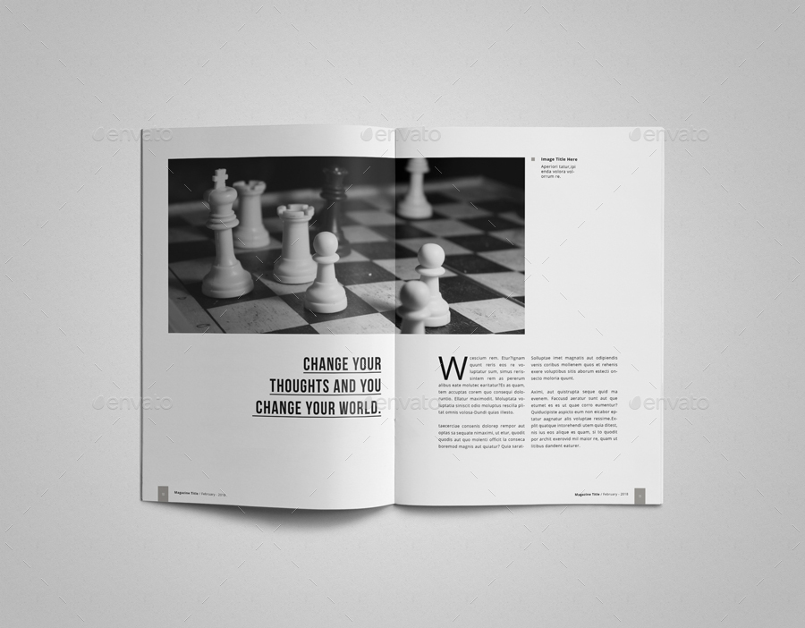 Simple & Clean Magazine Template VII, Print Templates | GraphicRiver