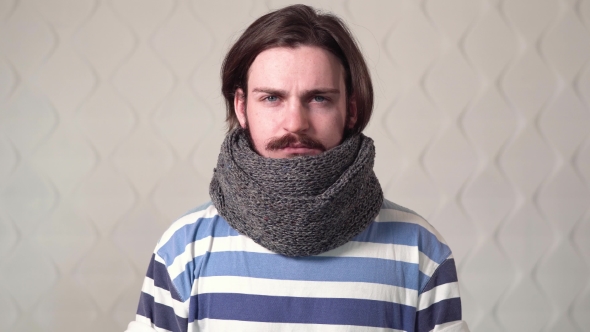 Portrait of a Sick Man, Stock Footage | VideoHive