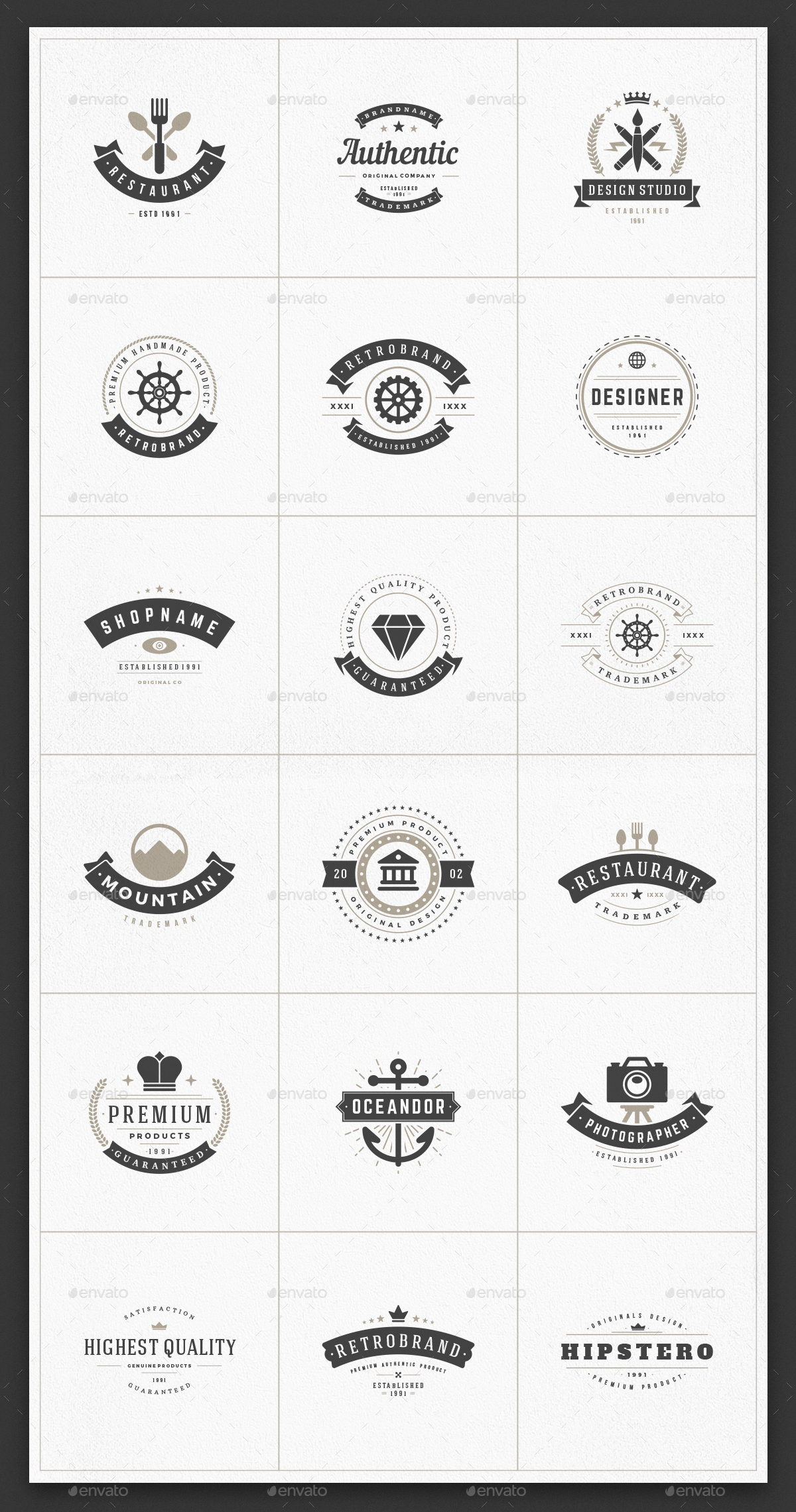 1100 Logos and Badges Bundle, Web Elements | GraphicRiver