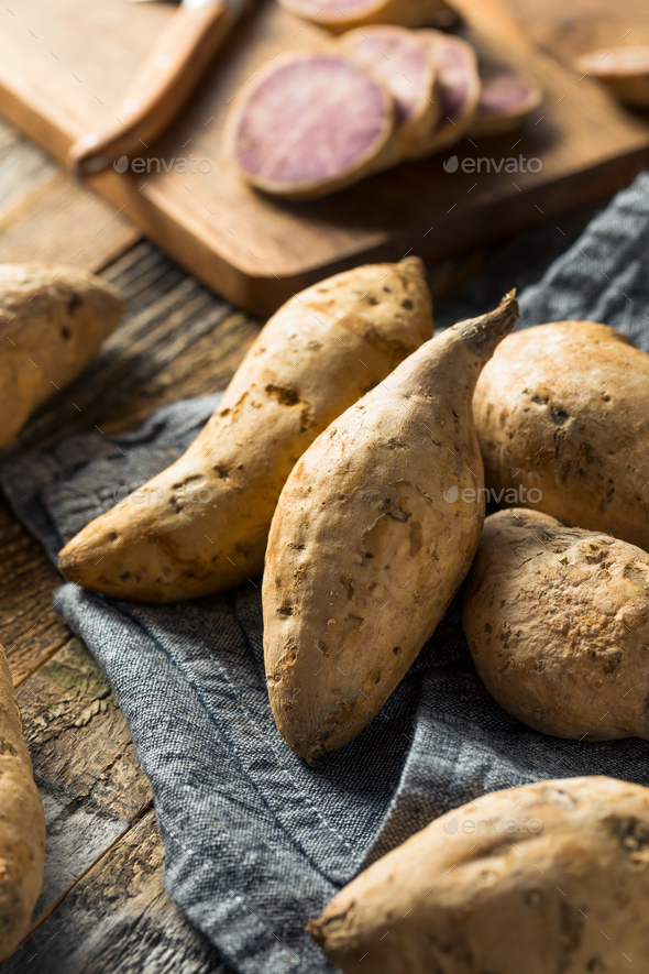 Raw Organic Hawaiian Sweet Potatoes Stock Photo by bhofack2 | PhotoDune