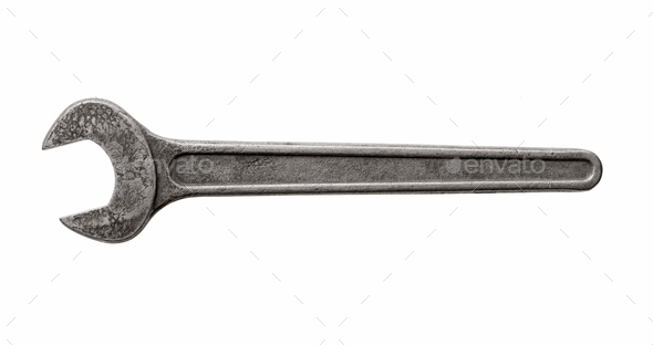 Old dingy worn spanner Stock Photo by sergeyskleznev | PhotoDune