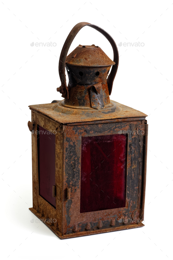 Old rusty lantern Stock Photo by sergeyskleznev | PhotoDune