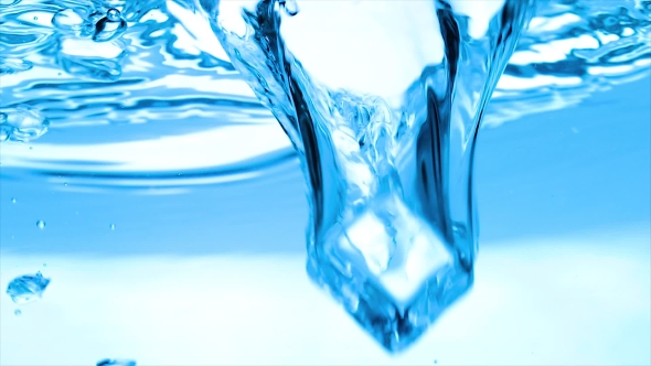 Ice Cubes Falling Under Water, Stock Footage | VideoHive