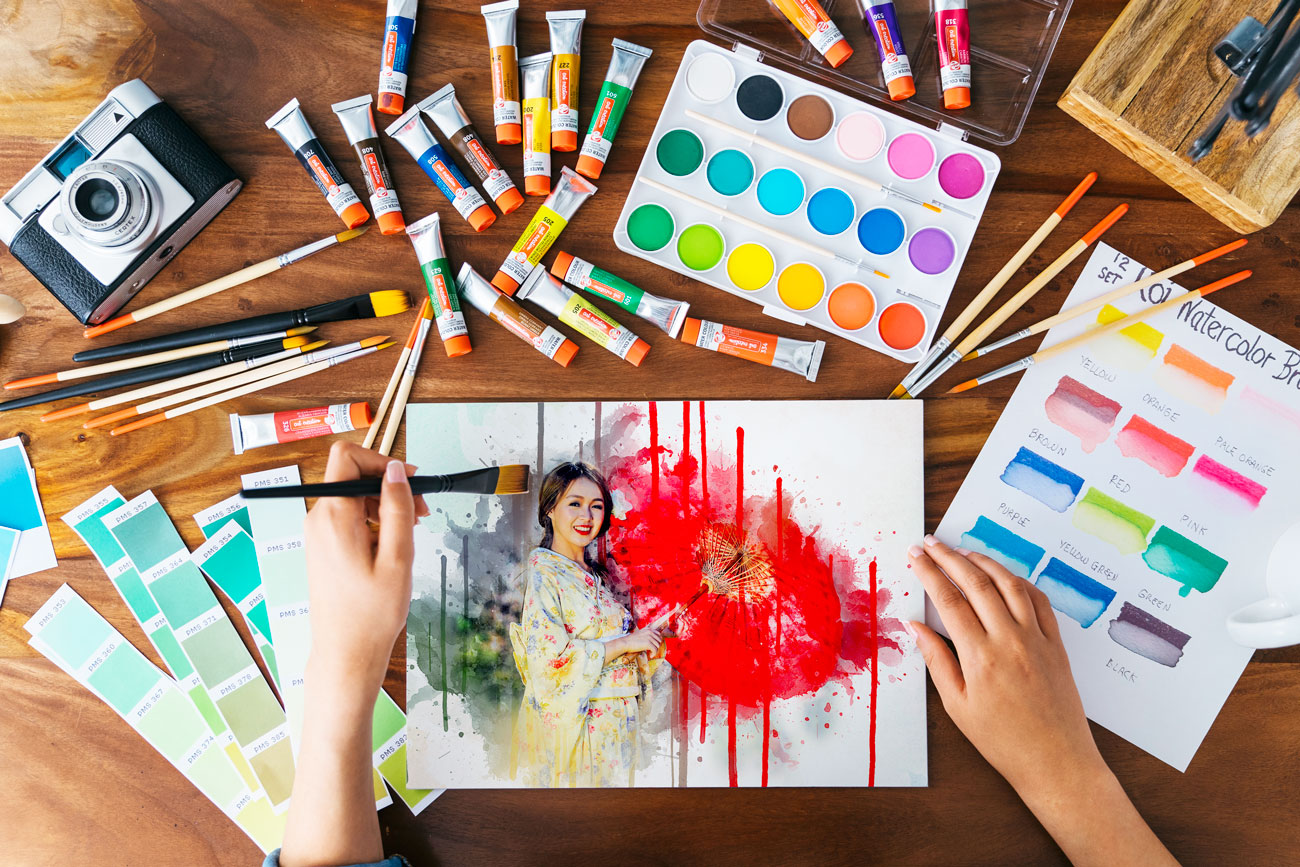 Dripping Ink Artist Painting Photoshop Action, Add-ons | GraphicRiver