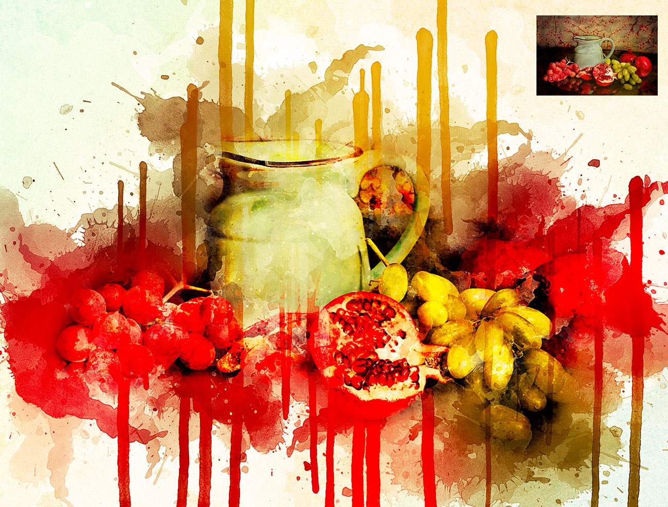 Dripping Ink Artist Painting Photoshop Action, Add-ons | GraphicRiver