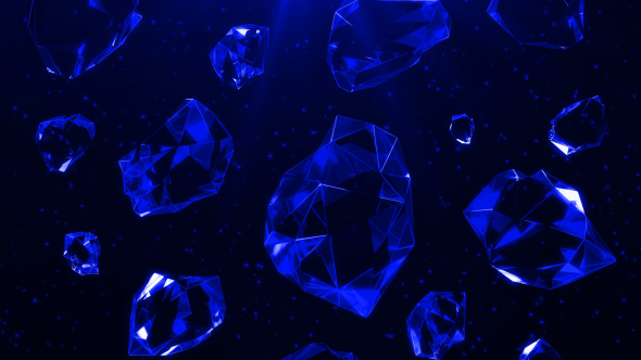 3D Falling Crystals, Motion Graphics | VideoHive