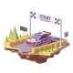 Vector Low Poly Rally Racing Car, Vectors | GraphicRiver