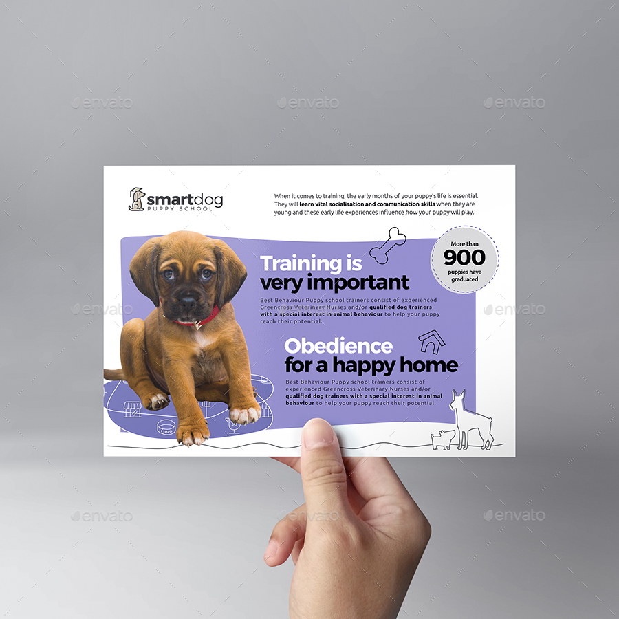 Puppy School Print Templates Bundle, Print Templates | GraphicRiver