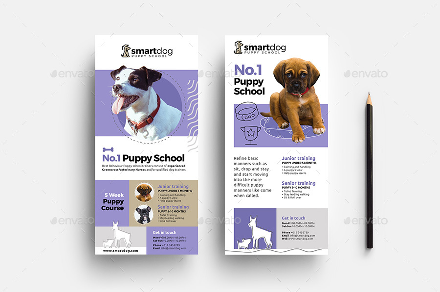 Puppy School Print Templates Bundle, Print Templates | GraphicRiver