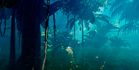 Tropical Jungle With Plants, Motion Graphics | VideoHive