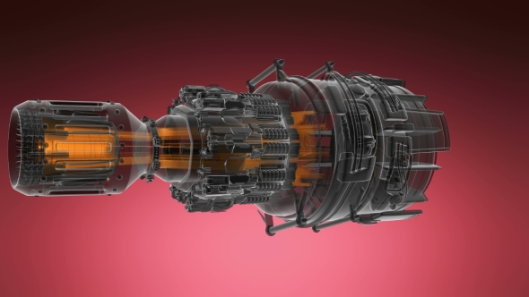 Loop Rotate Jet Engine Turbine, Motion Graphics | VideoHive