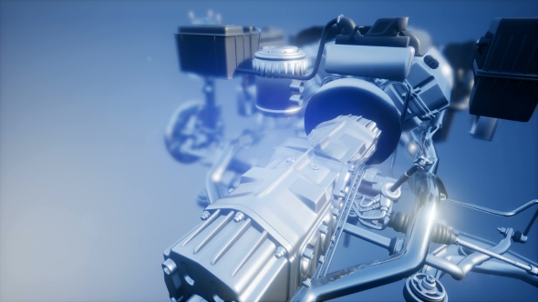 Detailed Car Engine and Other Parts, Motion Graphics | VideoHive