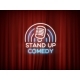 Stand Up Comedy Neon Sign with Microphone and Red, Vectors | GraphicRiver