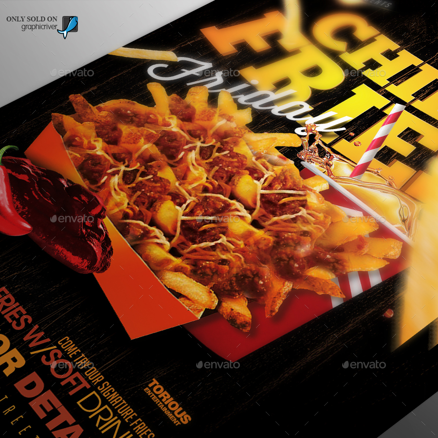 Chili Fries Flyer Template, Print Templates | GraphicRiver