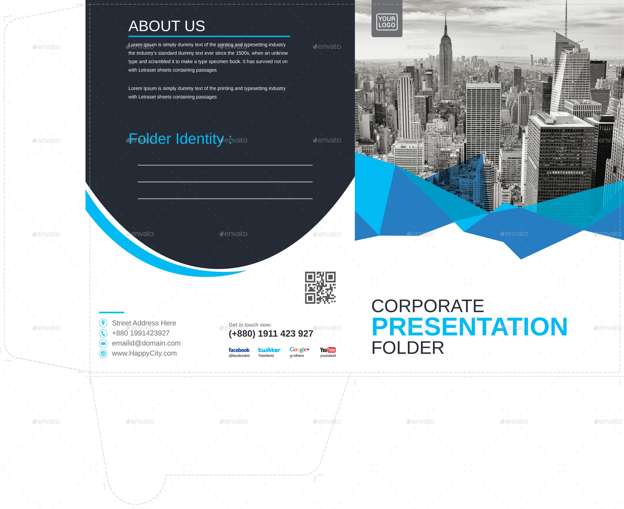 Corporate Presentation Folder Bundle, Print Templates | GraphicRiver