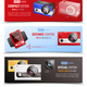 Action Camera Banners Set, Vectors | GraphicRiver