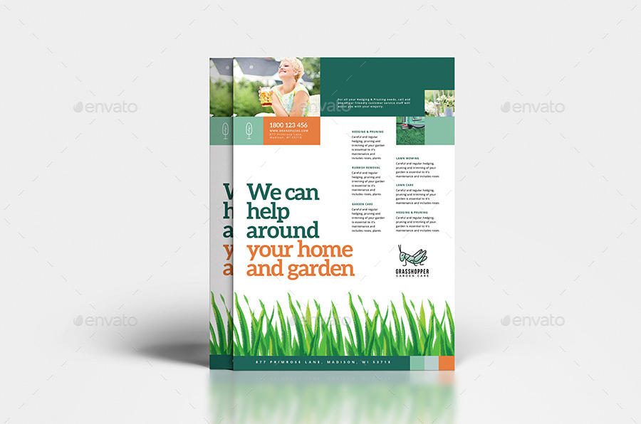 A4 Gardening Poster / Advertisement Template, Print Templates ...