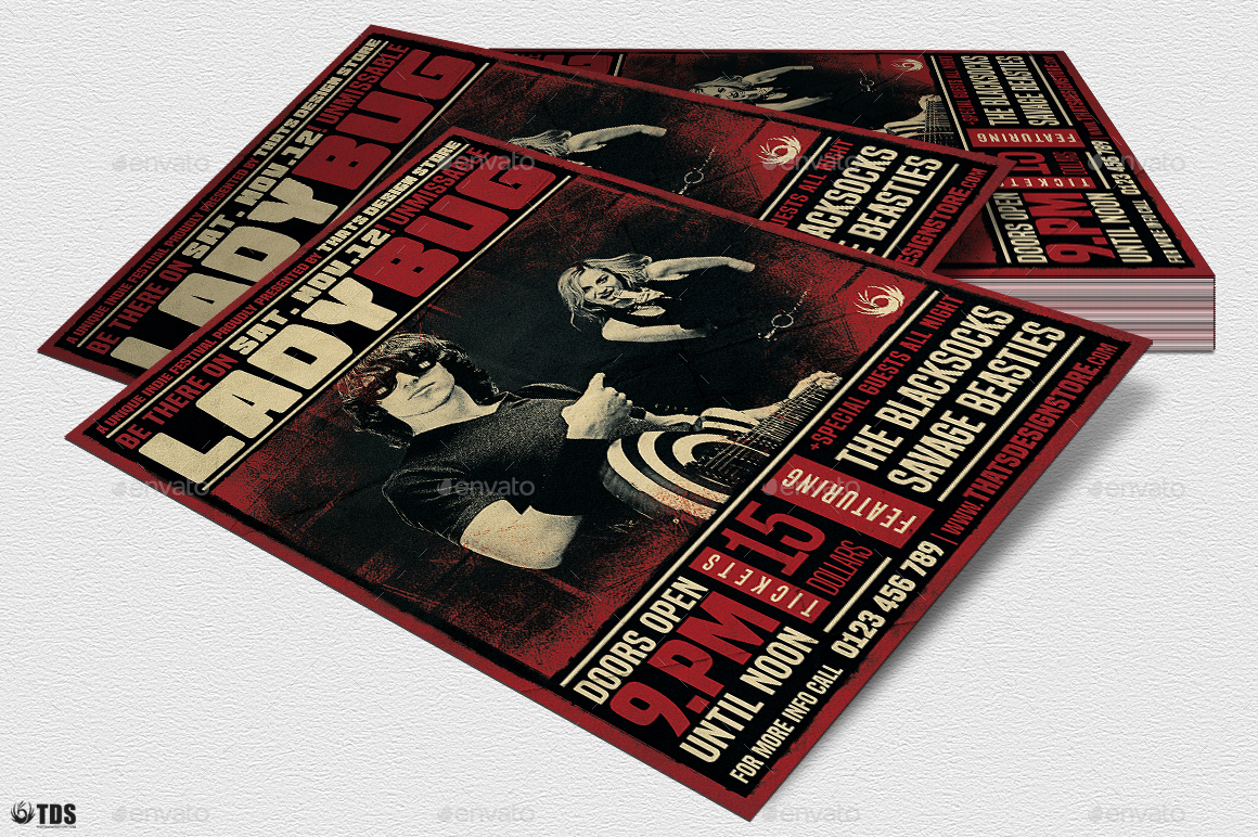Rock Concert Flyer Template V1, Print Templates | GraphicRiver