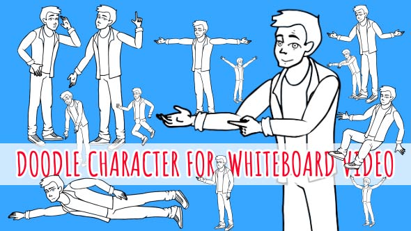 Human - Male Character - Doodle Whiteboard Animation by Doodle-Animation