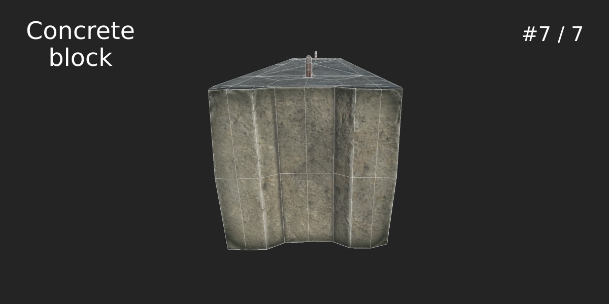 Concrete block - game low poly by Jazzik | 3DOcean
