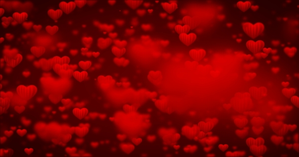 Loop Moving Red Heart Icons, Motion Graphics | VideoHive