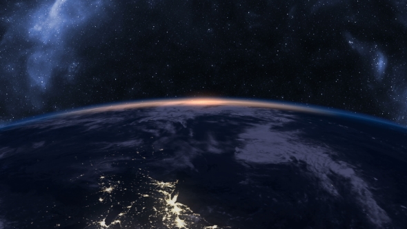 Slow Sunrise Over Earth, Motion Graphics | VideoHive