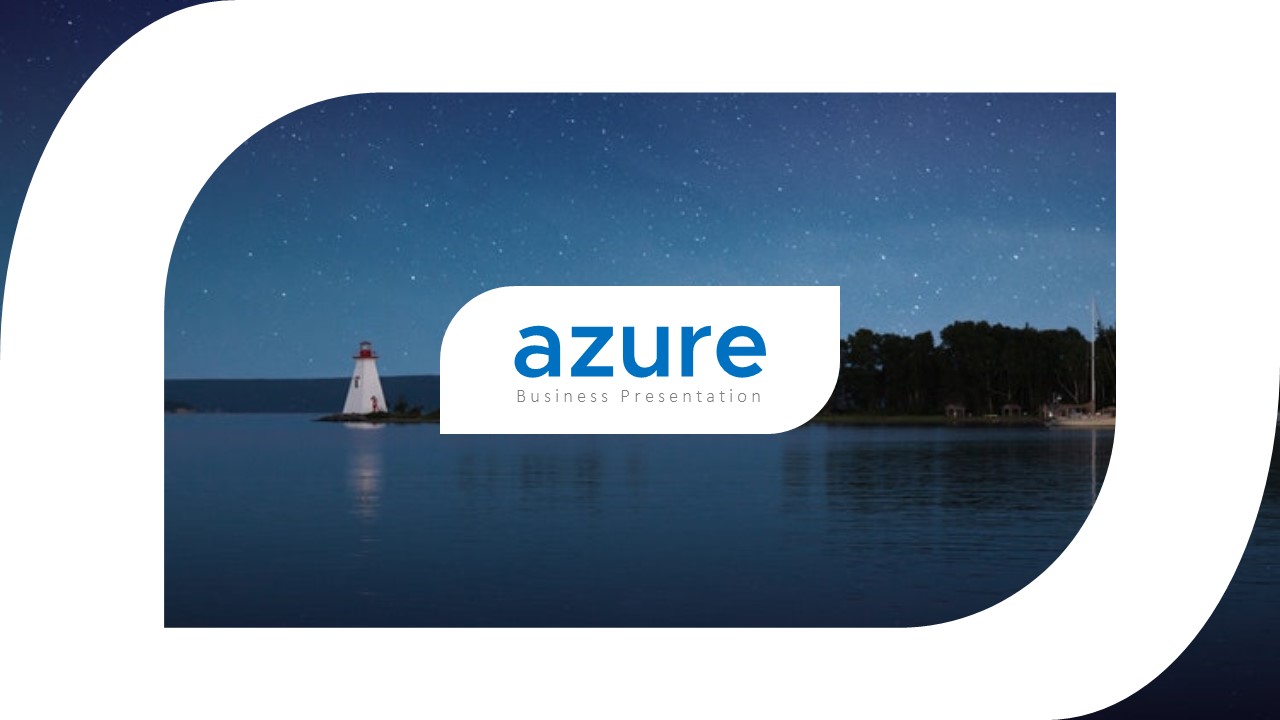 Azure Professional Presentation Template, Presentation Templates ...