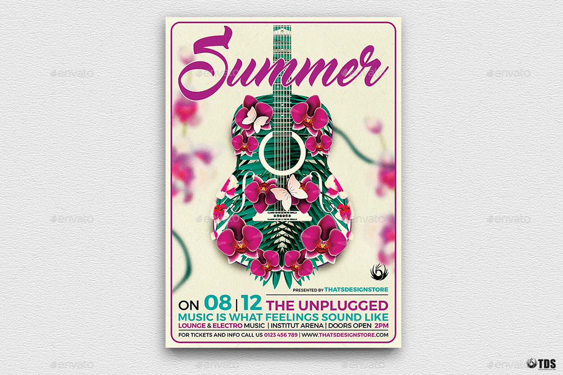 Summer Unplugged Flyer Template V1, Print Templates | GraphicRiver