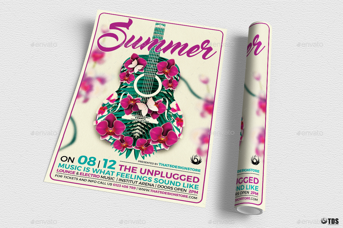 Summer Unplugged Flyer Template V1, Print Templates | GraphicRiver