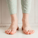 Bare feet of a girl tired of uncomfortable shoes, close-up Stock Photo ...