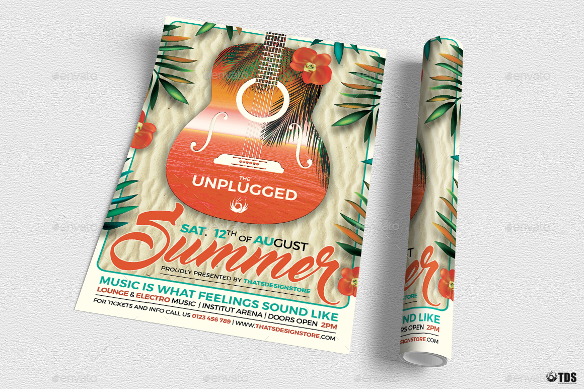 Summer Unplugged Flyer Template V2, Print Templates | GraphicRiver