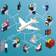 Airplane Passengers Isometric Flowchart, Vectors | GraphicRiver