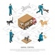 Animal Control Service Isometric Poster, Vectors | GraphicRiver