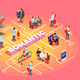 Romantic Relationship Isometric Flowchart, Vectors | GraphicRiver